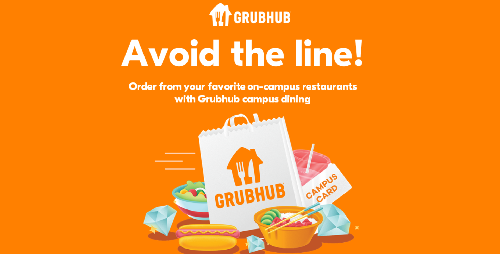 Grubhub Webpage Background | Bentley University