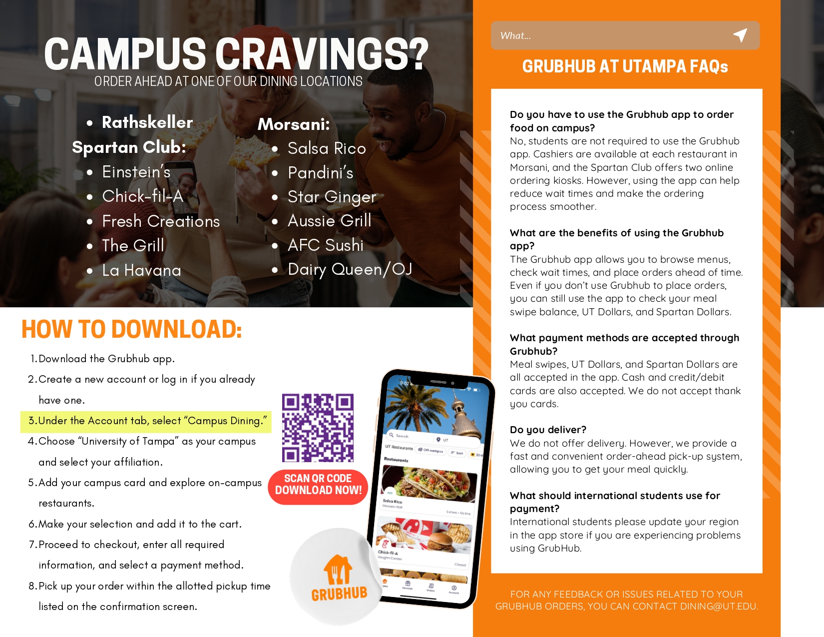 Grubhub FAQs | The University of Tampa